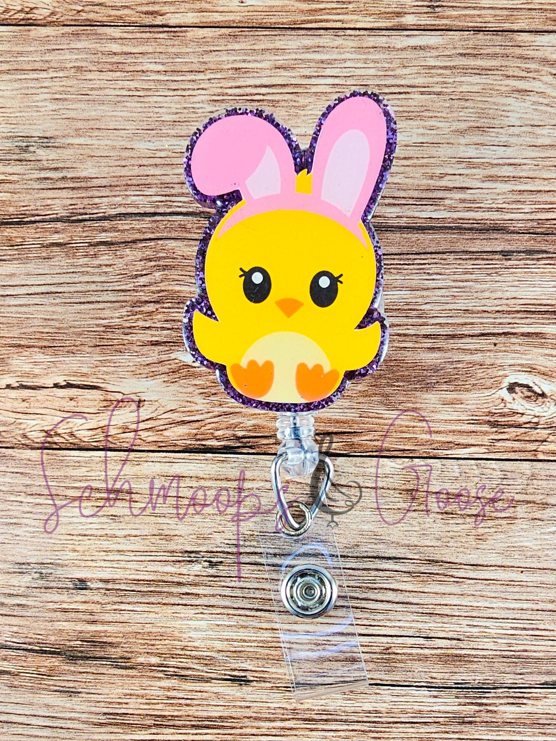 Easter Bunny Duck Badge Reel, Easter Badge Reels, Easter Bunny Badge ...