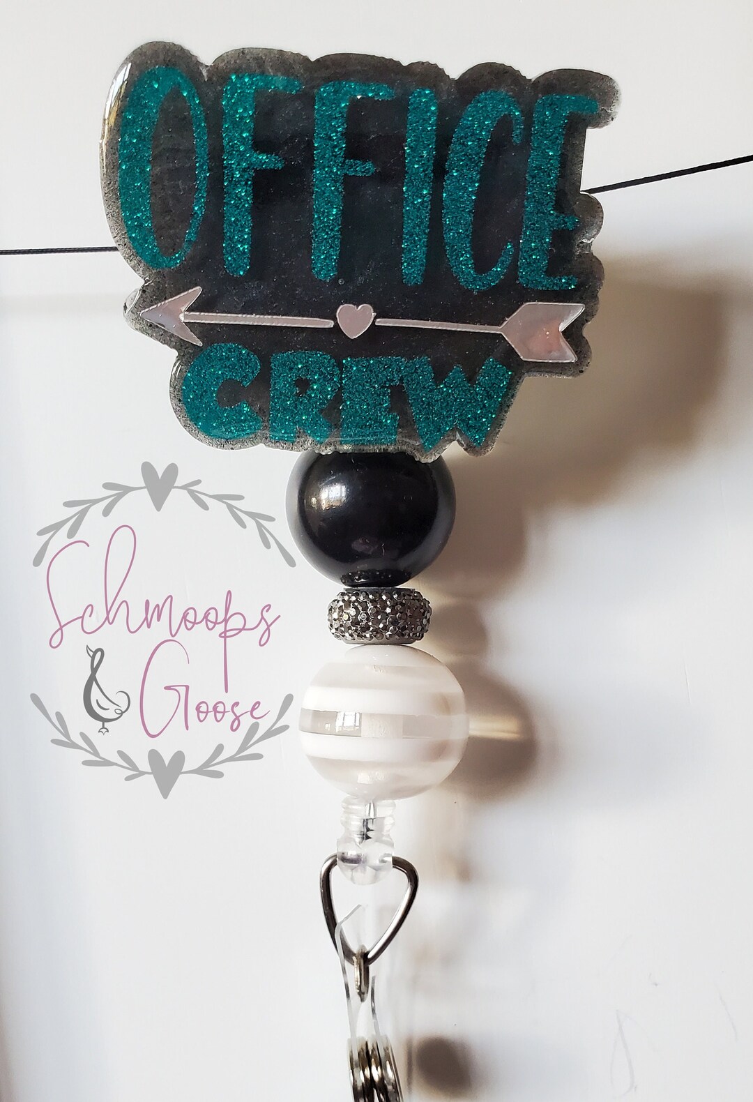 Office Crew Badge Reel, Office ID Badge Reel, Badge Holder, - Etsy