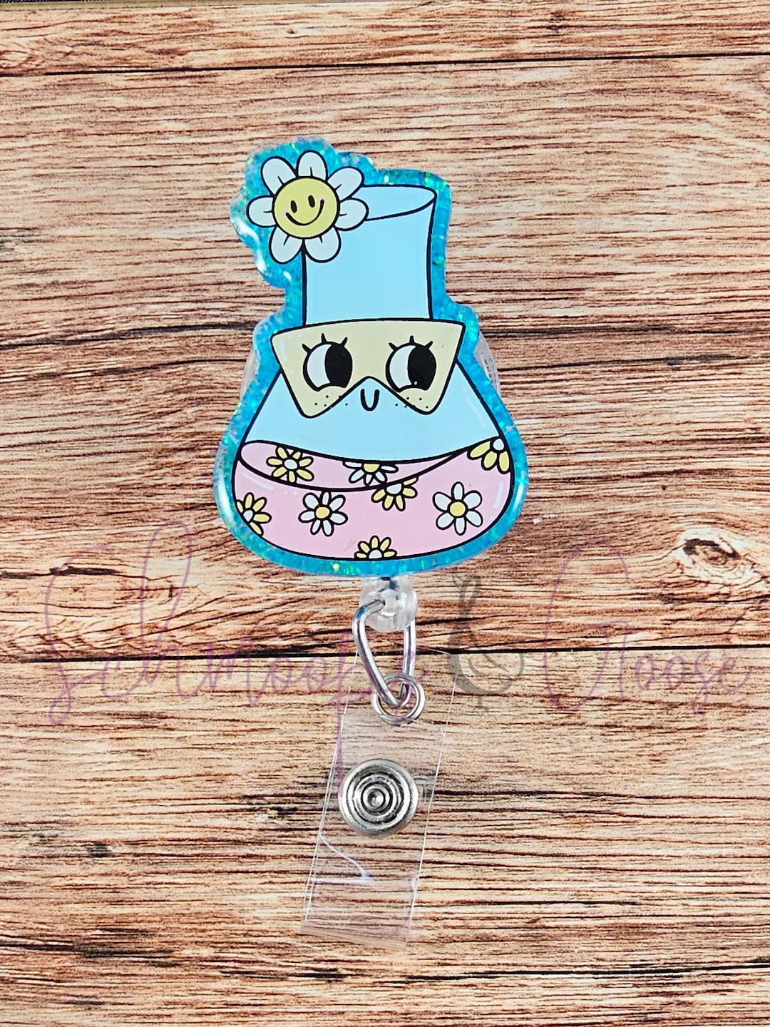 Lab Beaker Badge Reel, Lab Tech Badge Reel, Science Teacher Badge Reel ...