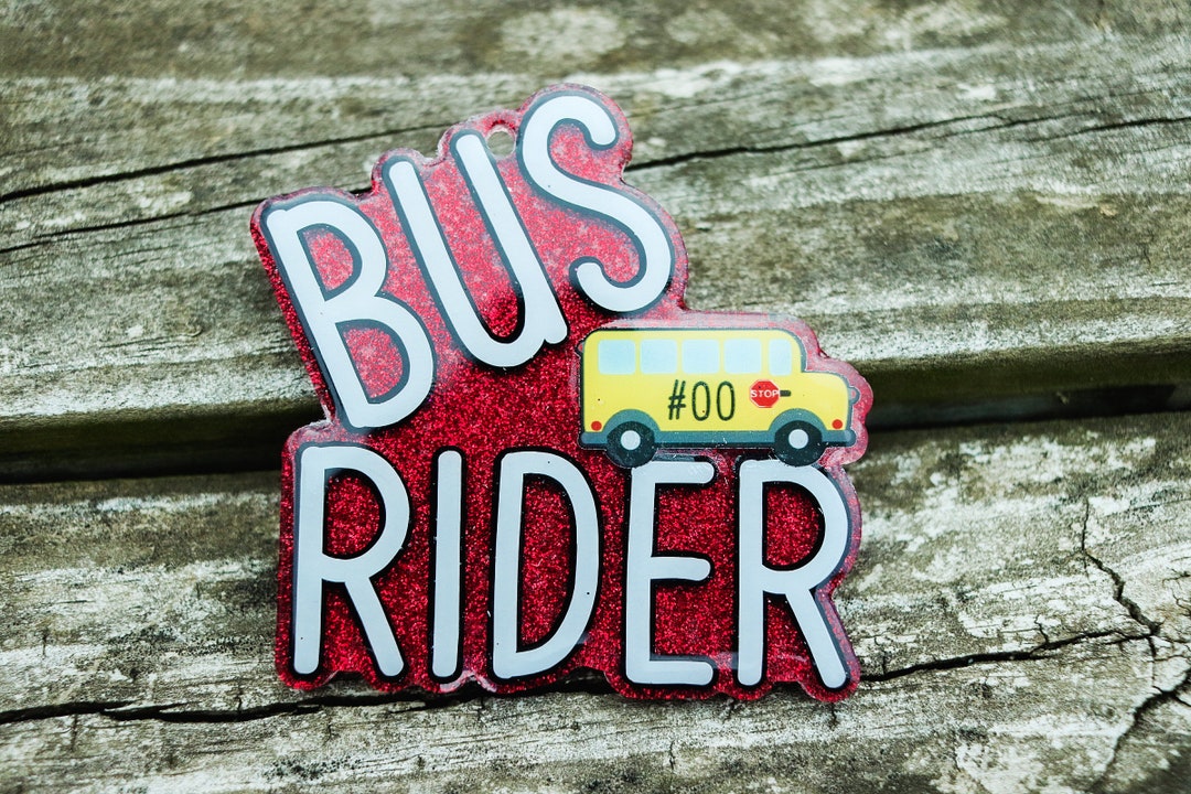 Bus Rider Backpack Tag - Etsy