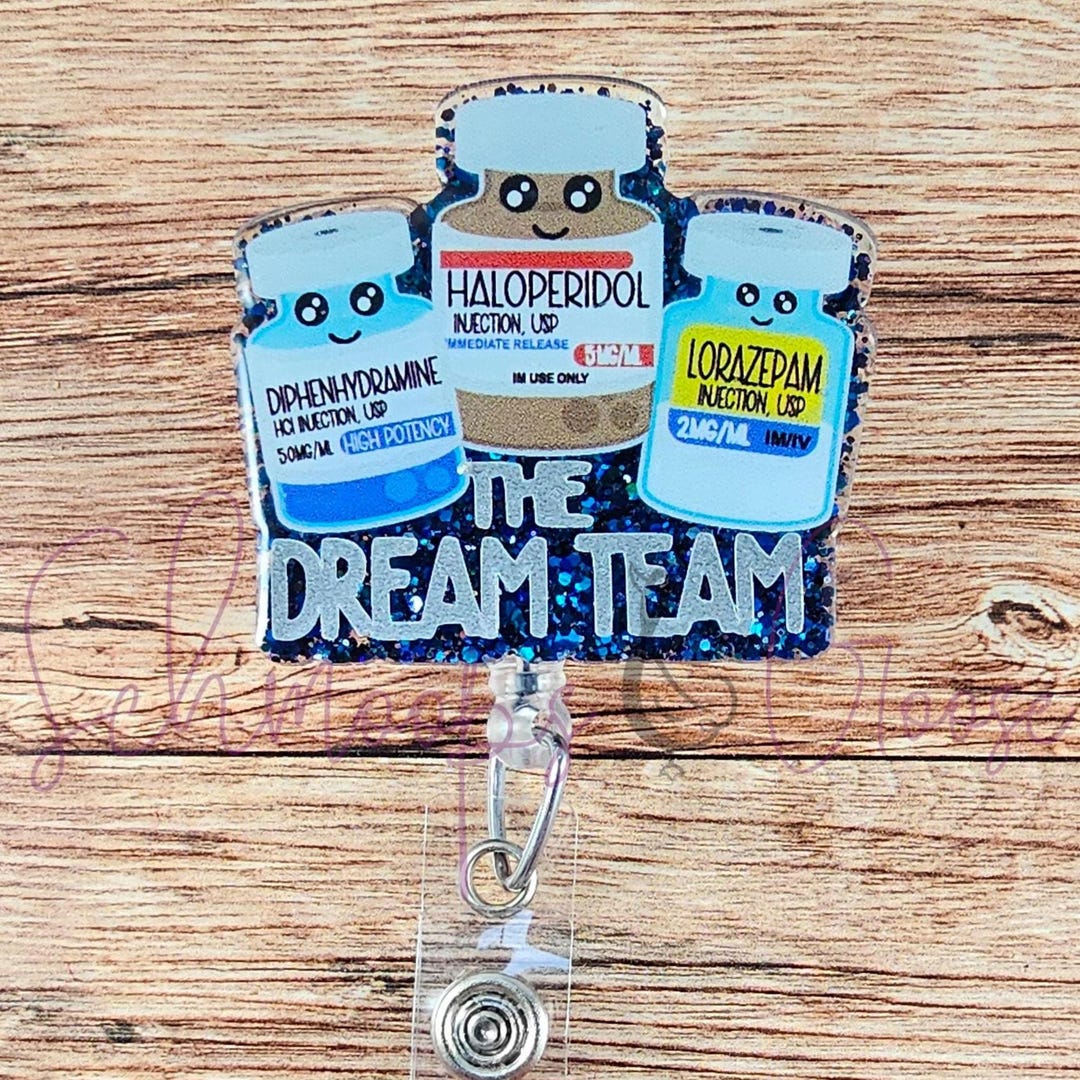 The Dream Team Badge Reel, Anesthesia Badge Reel, ICU Nurse Badge ...