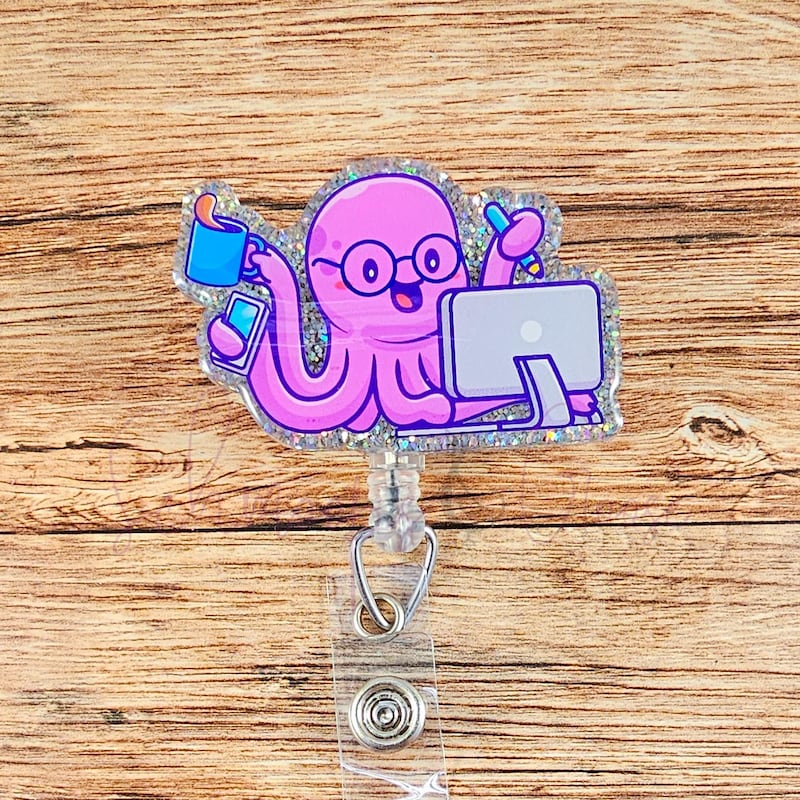 Octopus Reel Badge - Etsy