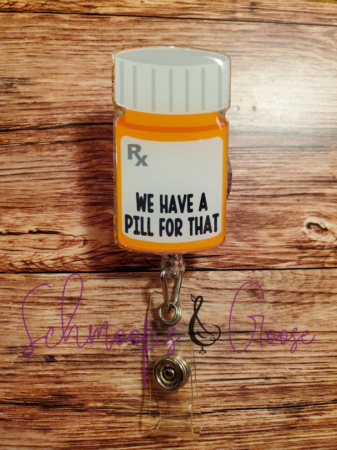 RX Bottle Badge Reel, Pharmacist Badge Reel, Funny Badge Reel - Etsy