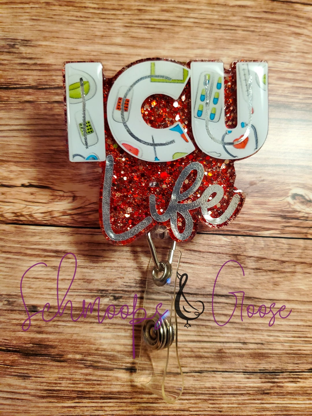 ICU Life Badge Reel, Intensive Care Unit Badge Reel, RN Badge Reel ...