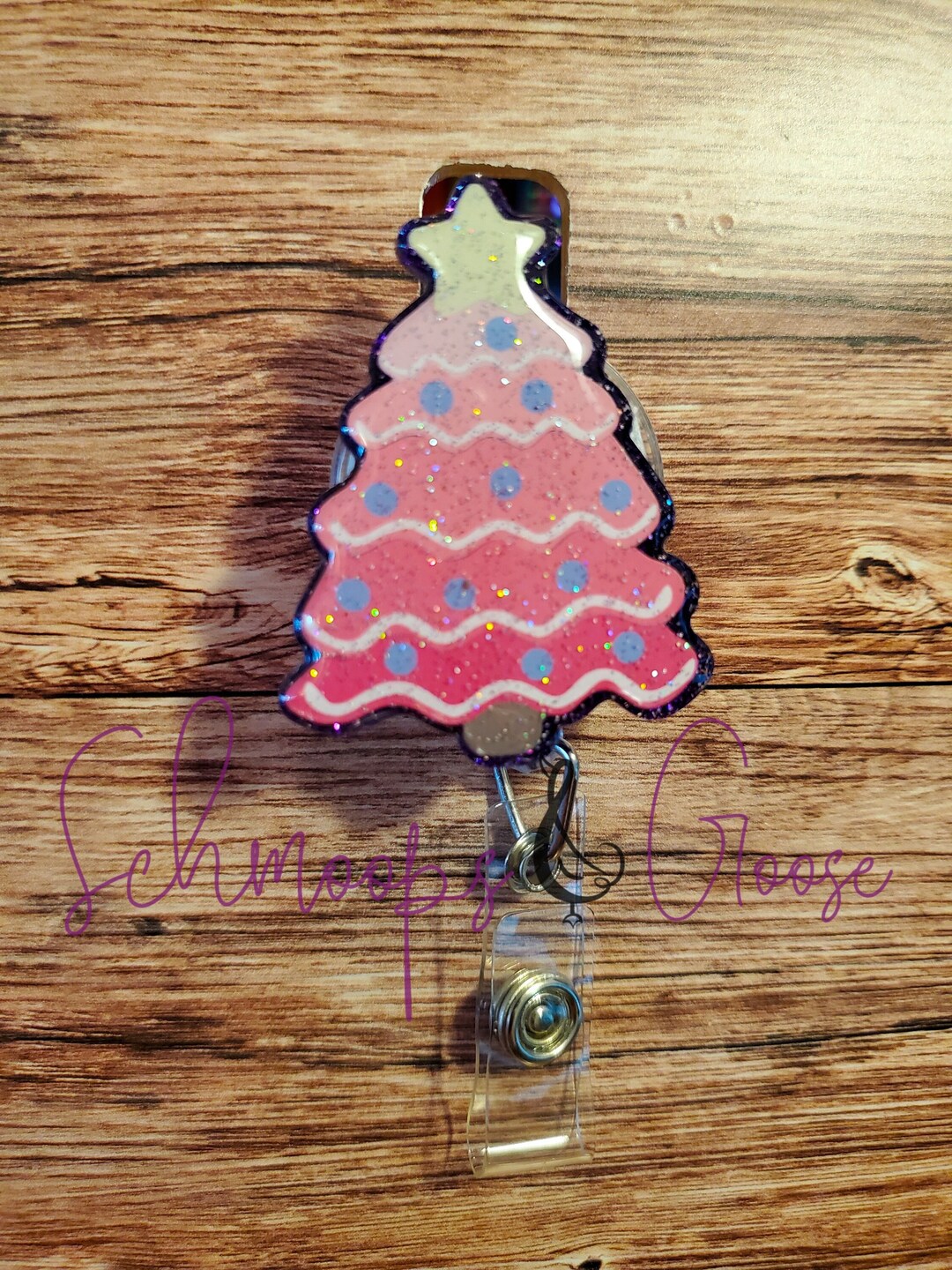 Christmas Tree Badge Reel, Seasonal Holiday, Nurse ID Badge Reel, Badge ...