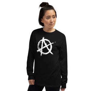 White Anarchy is Order Symbol Punk Rock Long Sleeve Shirt - Etsy