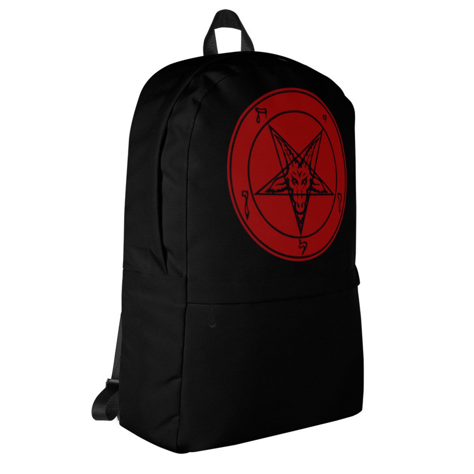Solid Red Sigil of Baphomet Church of Satan Pentagram Backpack - Etsy