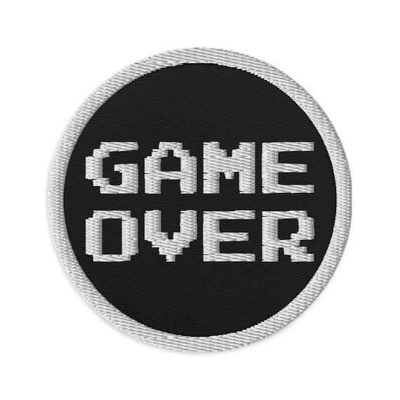 Game Over 8 Bit Embroidered Patch 80's Classic Gaming - Etsy