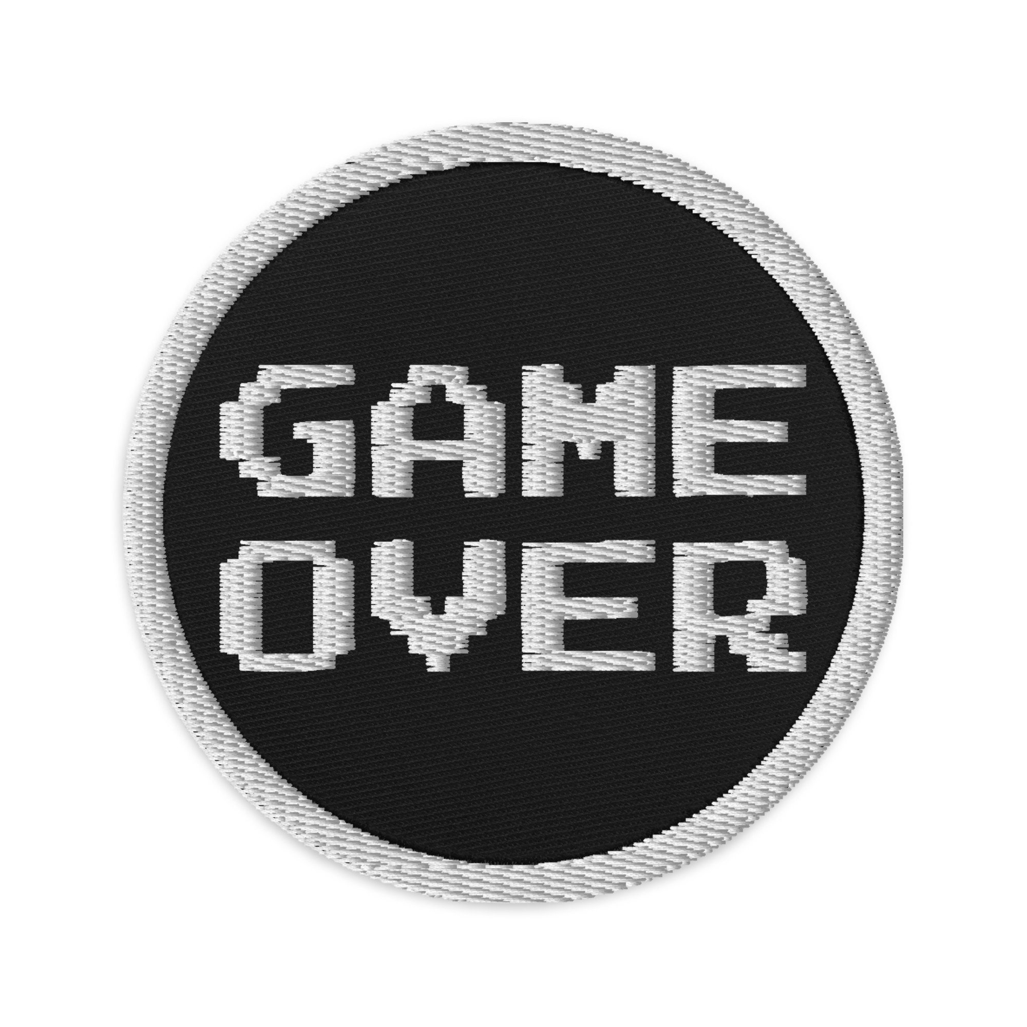 Game Over 8 Bit Embroidered Patch 80's Classic Gaming - Etsy