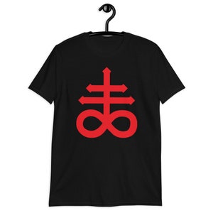 The Leviathan Cross of Satan Occult Symbol Men's Short Sleeve T-shirt ...