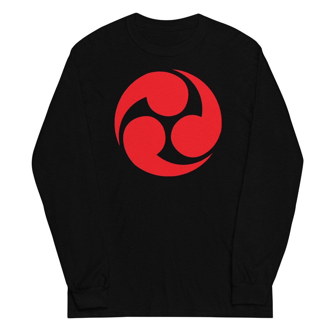 Red Tomoe Mitsudomoe Japanese Symbol Anime Long Sleeve Shirt - Etsy