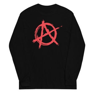 Red Anarchy is Order Symbol Punk Rock Long Sleeve Shirt - Etsy
