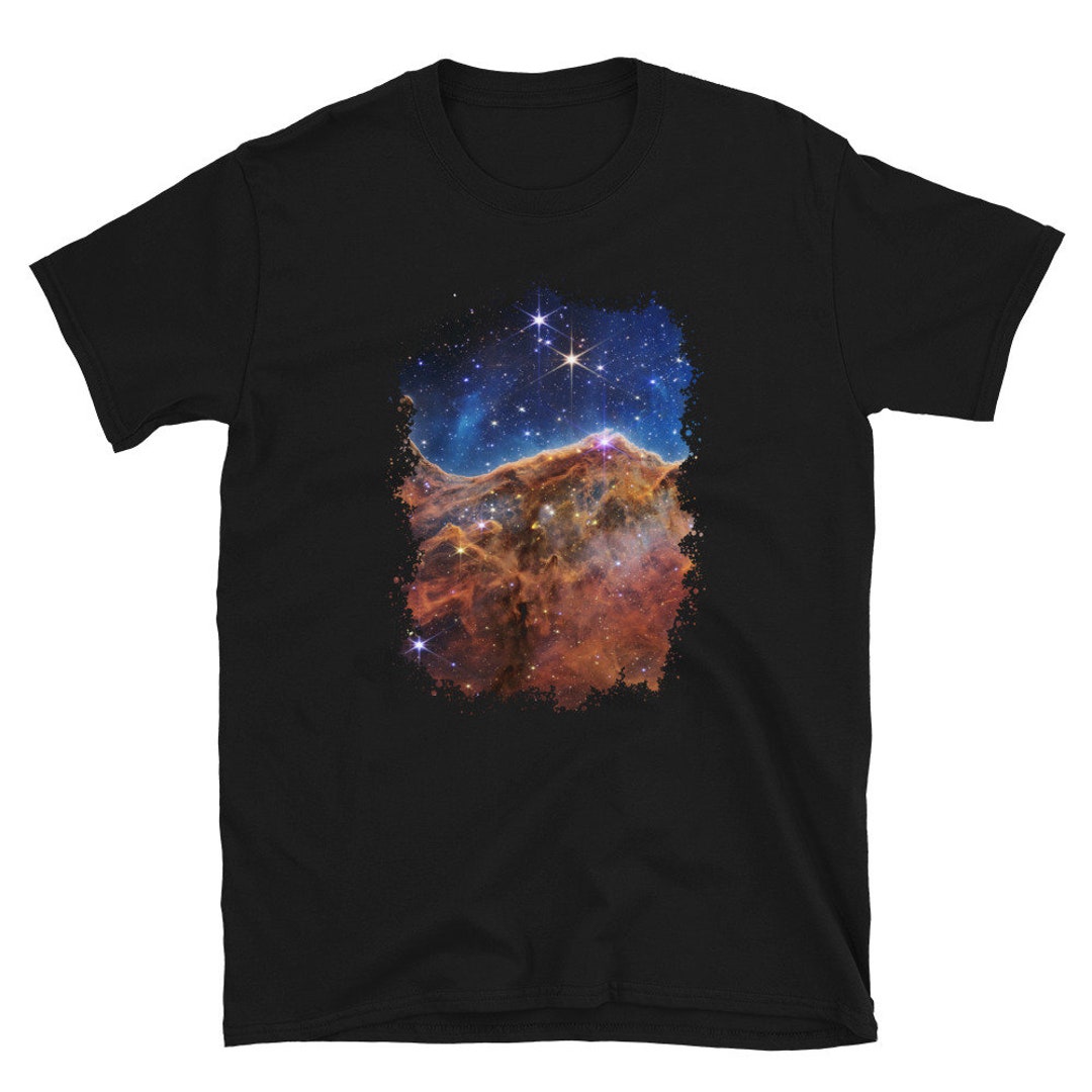 The Carina Nebula Space Graveyard JWST Short-sleeve T-shirt - Etsy