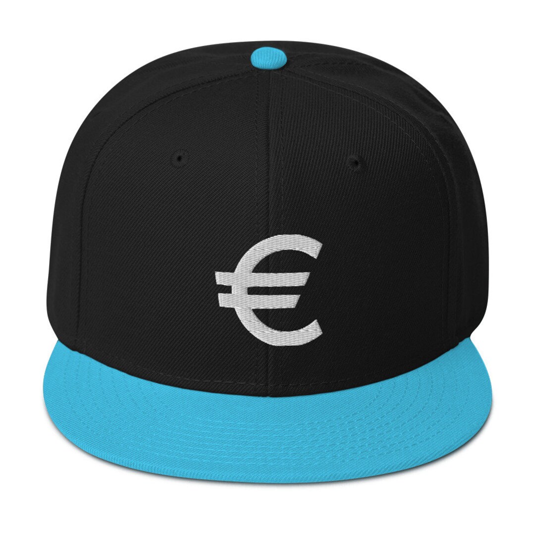 The Euro Currency Money Symbol of European Union Embroidered Flat Bill ...