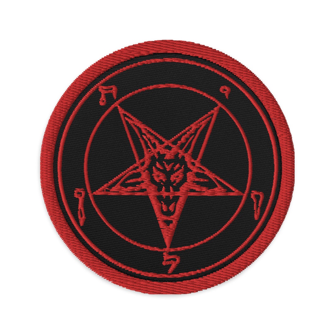 Red Sigil of Baphomet Occult Symbol Embroidered Patch - Etsy