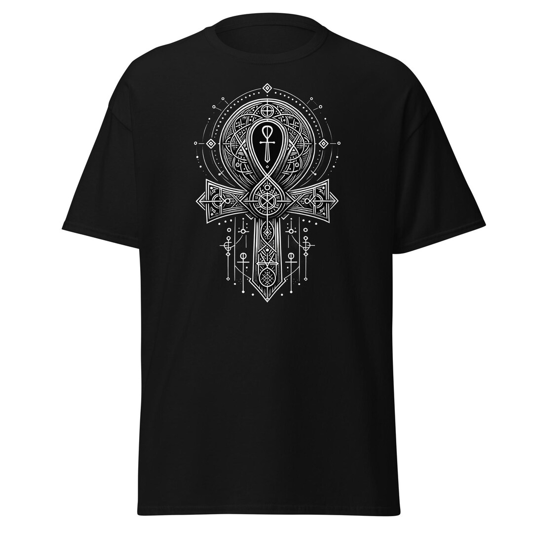 Occult Ankh Goth Alchemy Symbol Hieroglyphic Short Sleeve Shirt - Etsy