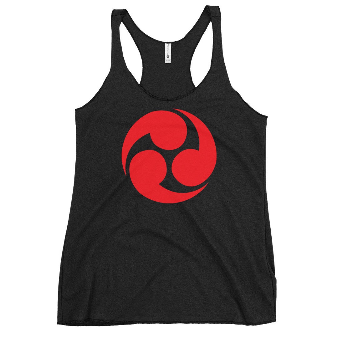 Buy Red Tomoe Mitsudomoe Japanese Symbol Anime Women's Racerback Tank ...