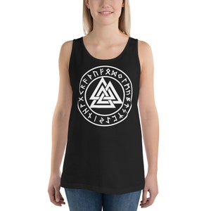 Valknut Symbol With Viking Runes Triangles of Power Men's Tank Top - Etsy