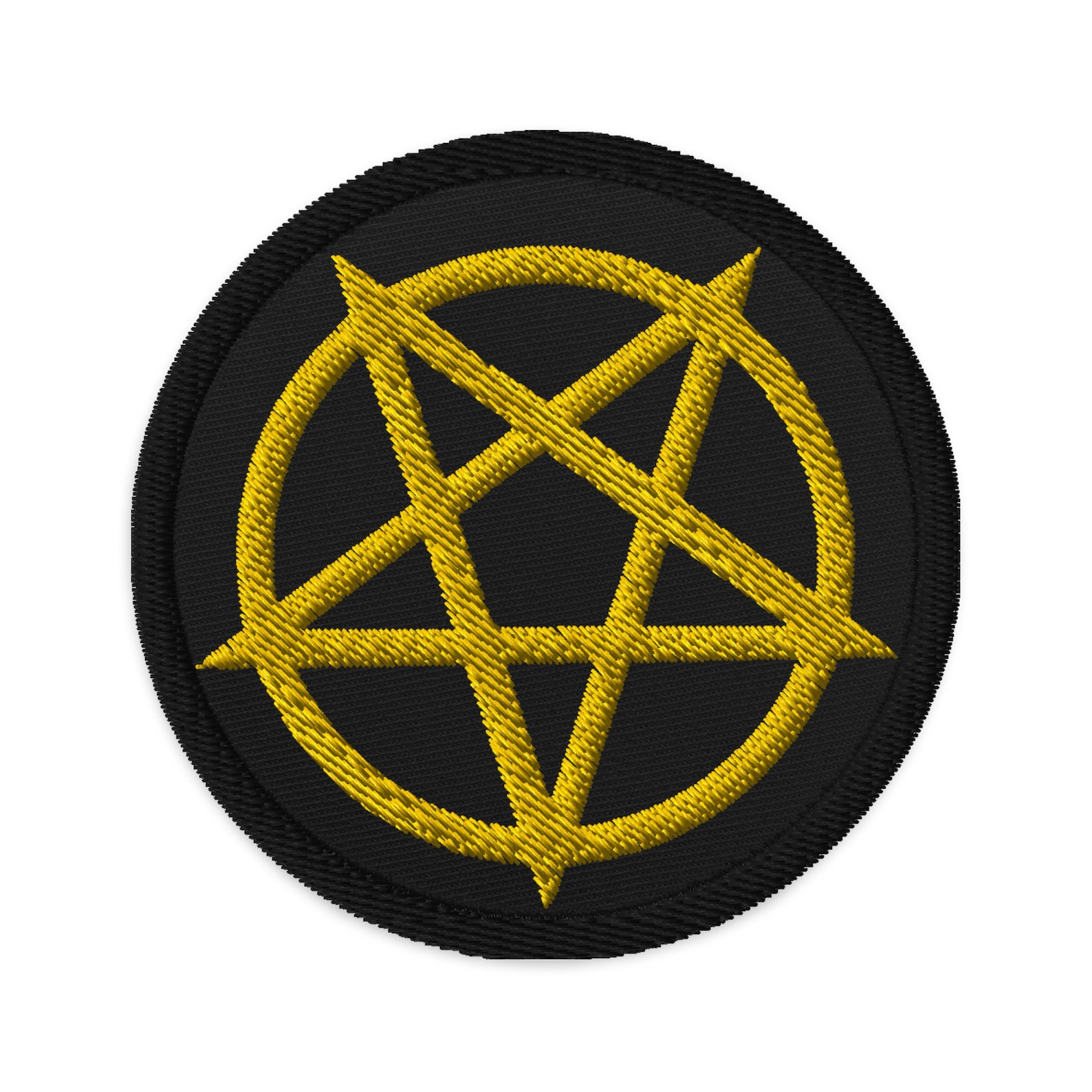 Inverted Pentagram Occult Symbol Embroidered Patch Evil - Etsy