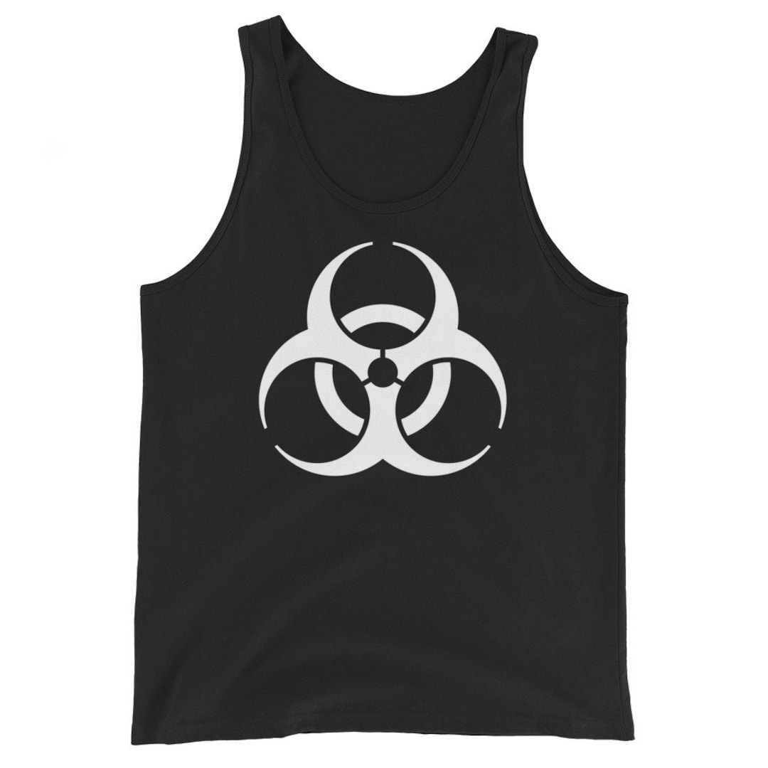 White Biohazard Sign Toxic Chemical Symbol Men's Tank Top - Etsy
