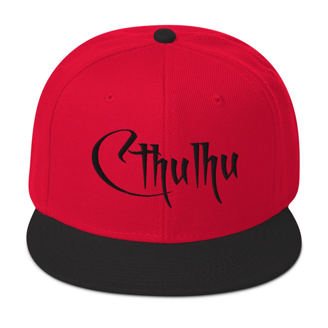 Black Call of Cthulhu the Great Old Ones Embroidered Flat Bill Cap ...