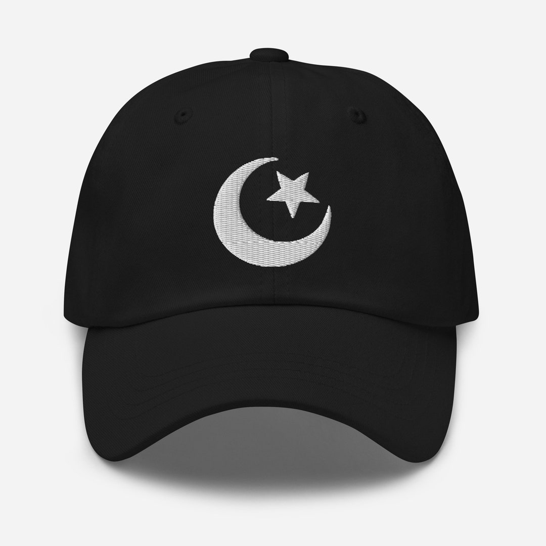 Star and Crescent Moon Ancient Symbol Embroidered Baseball Cap Dad Hat ...