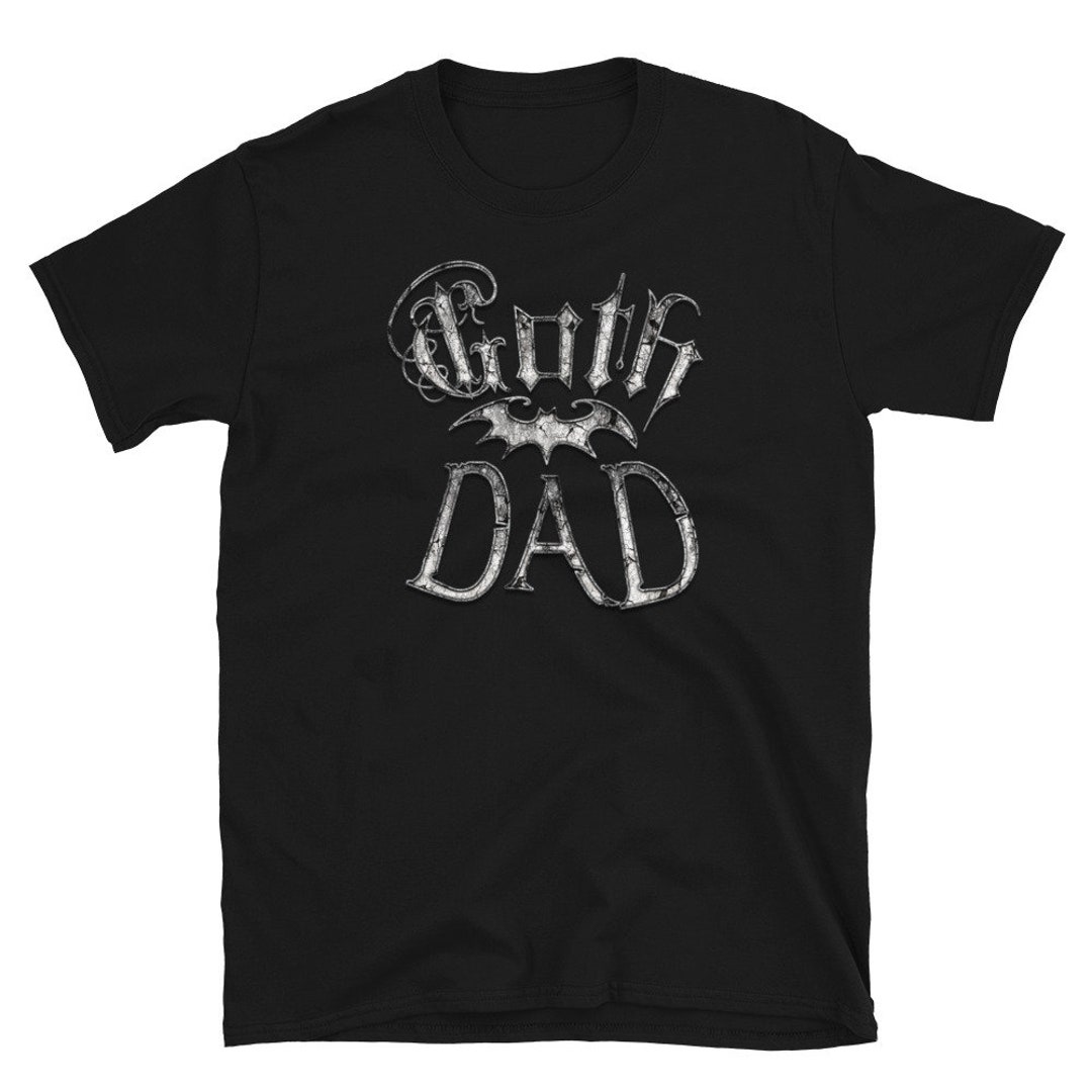 White Goth Dad With Bat Father's Day Gift Men’s Short Sleeve Shirt - Etsy
