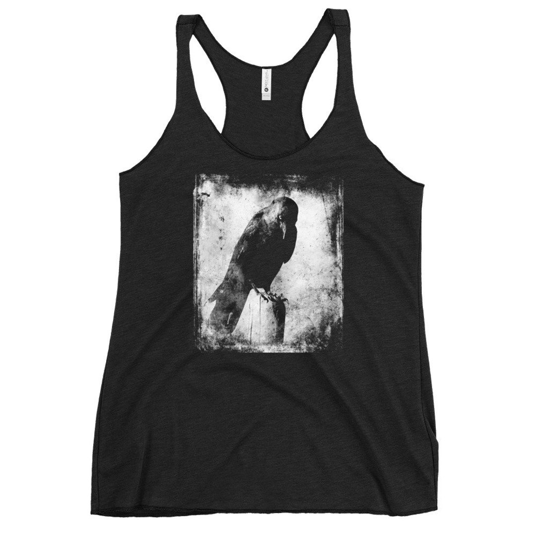 Evil Eye Death Stare Raven Blackbird Women's Racerback Tank Top Shirt ...
