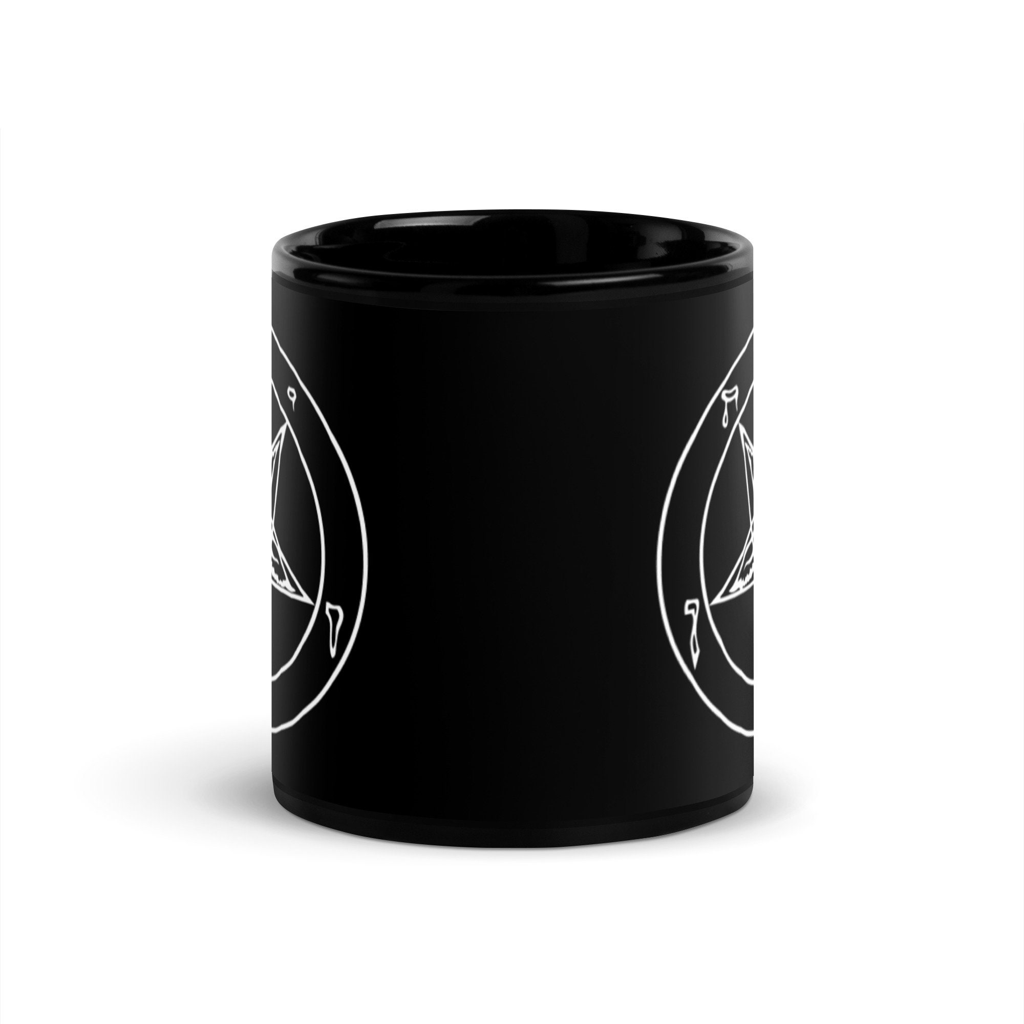 Sigil of Baphomet Occult Symbol on Black Glossy Mug Coffee Cup - Etsy