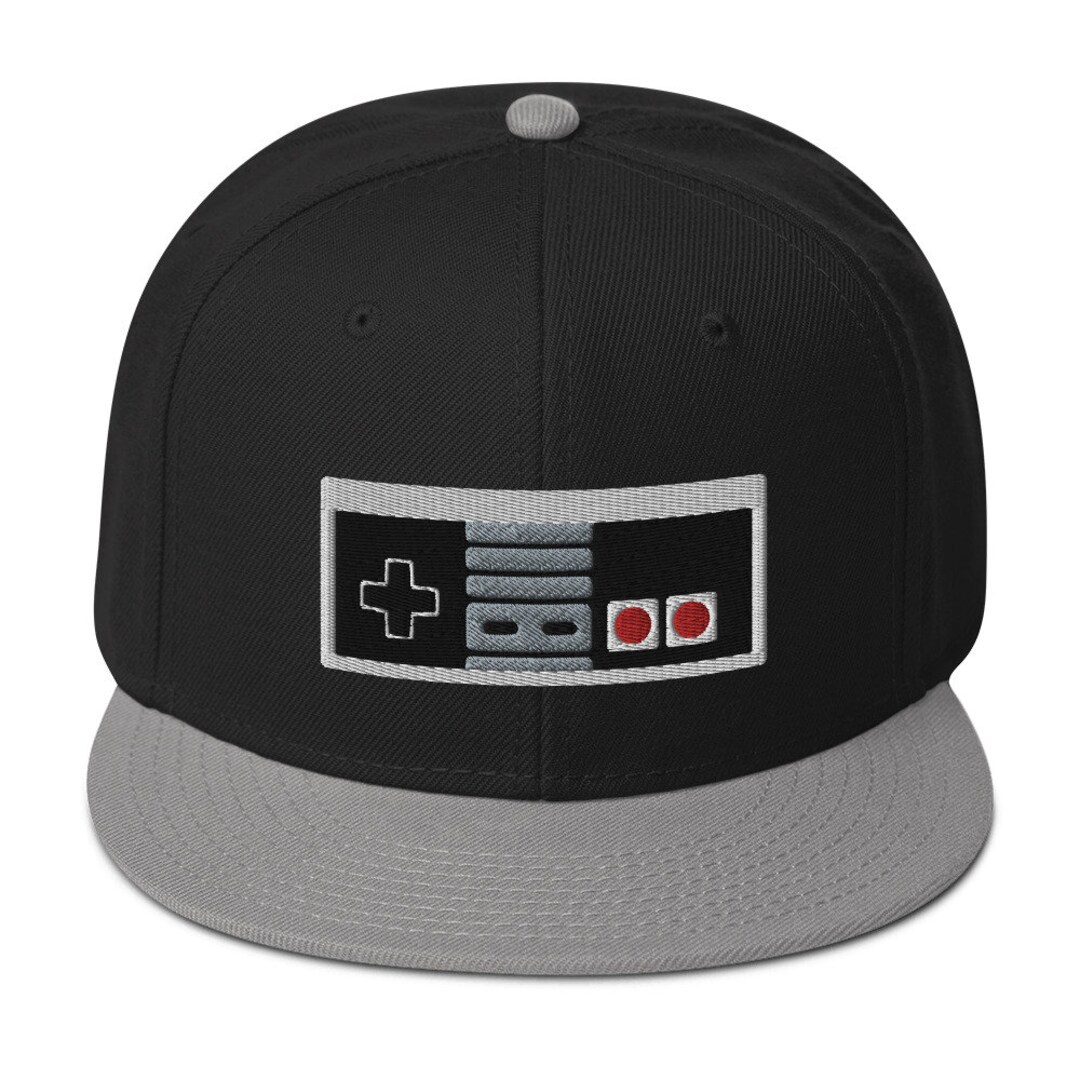 Classic 80's Game Controller Embroidered Flat Bill Cap Snapback Hat - Etsy