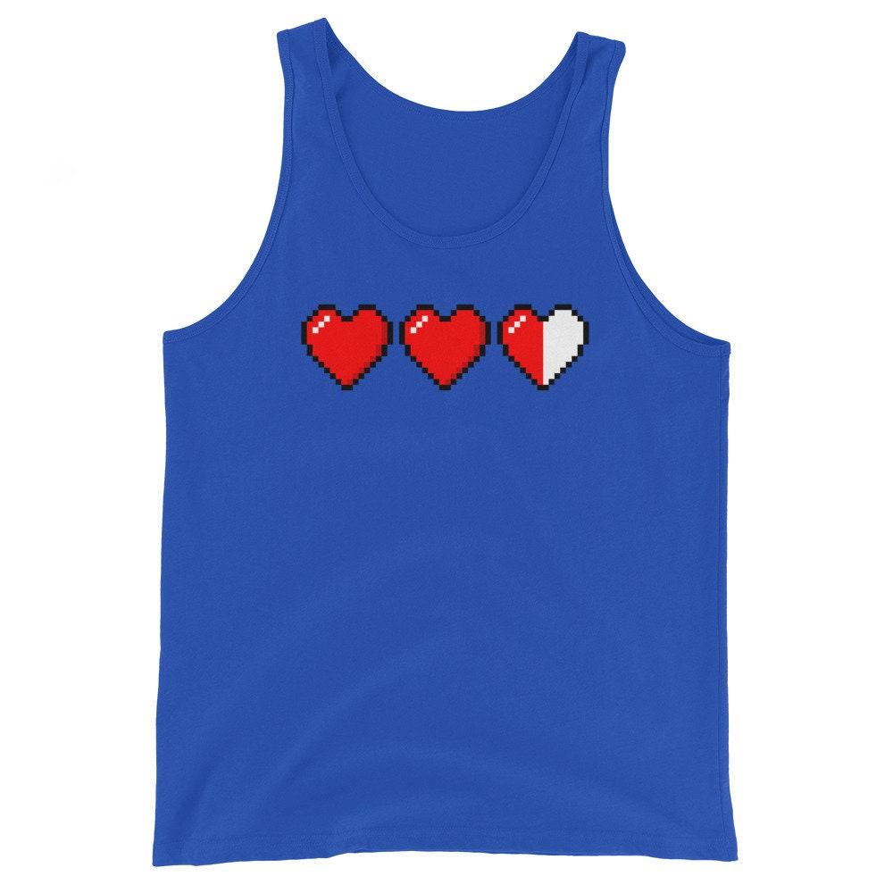 3 Heart Meter Retro 8 Bit Video Game Pixelated Men's Tank Top Shirt - Etsy