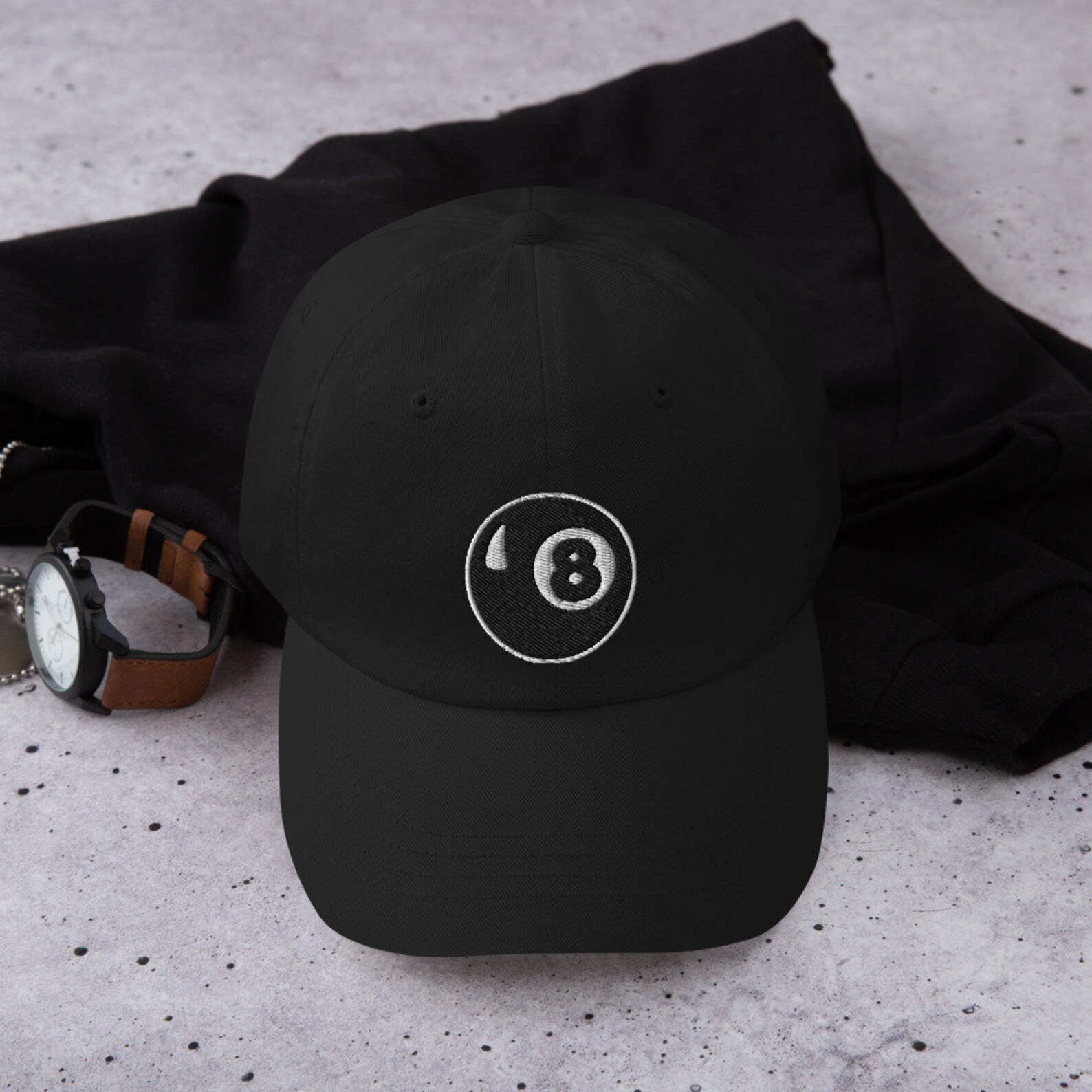 8 Ball Pool Billiards Embroidered Baseball Cap Dad Hat - Etsy