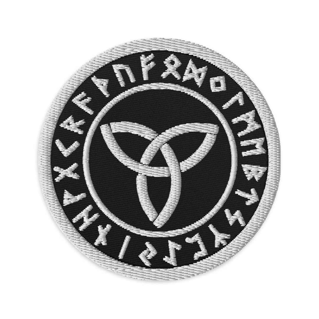 Triquetra Symbol With Viking Runes Embroidered Patch Infinity - Etsy