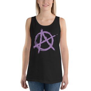 Purple Anarchy is Order Symbol Punk Rock Men's Tank Top - Etsy