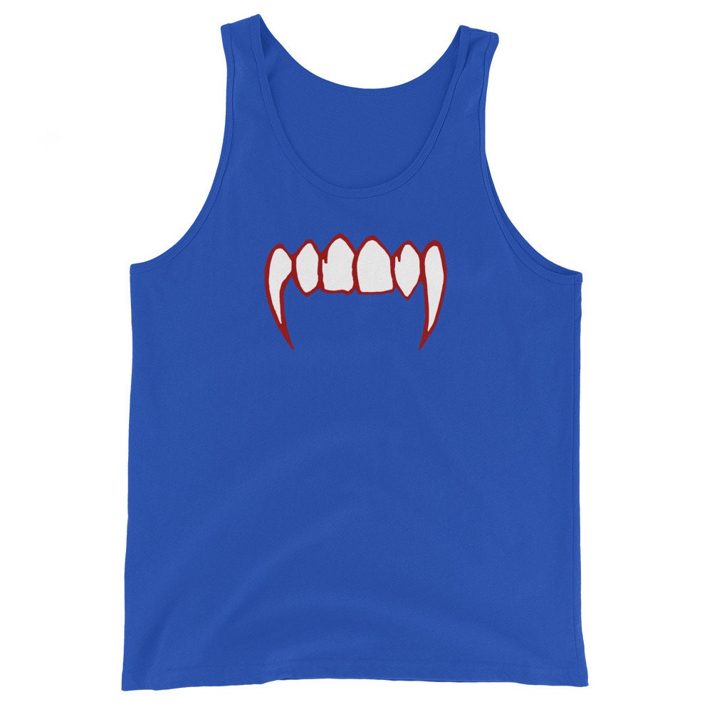 Bloody Vampire Fangs Horror Teeth Men's Tank Top Shirt - Etsy