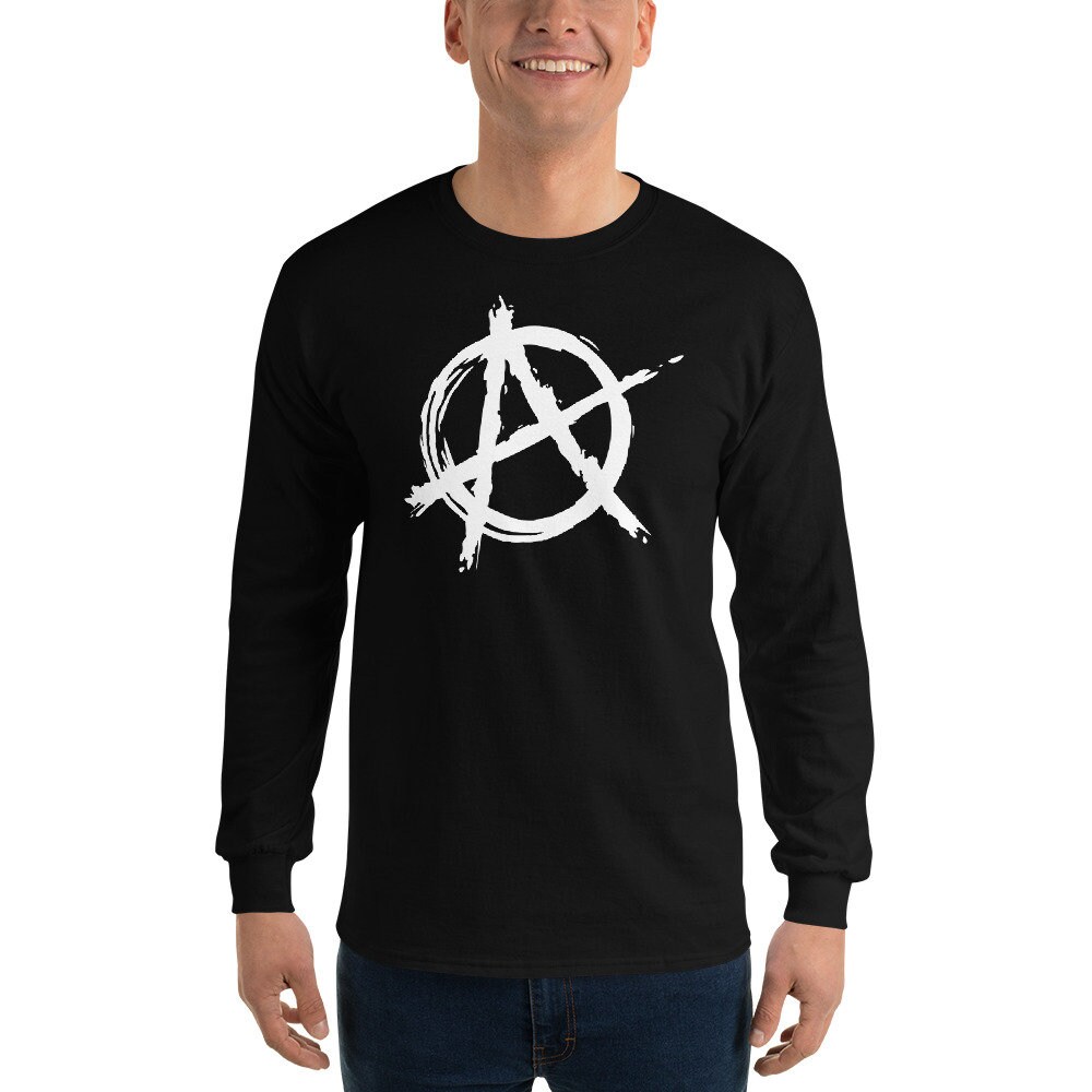 White Anarchy is Order Symbol Punk Rock Long Sleeve Shirt - Etsy
