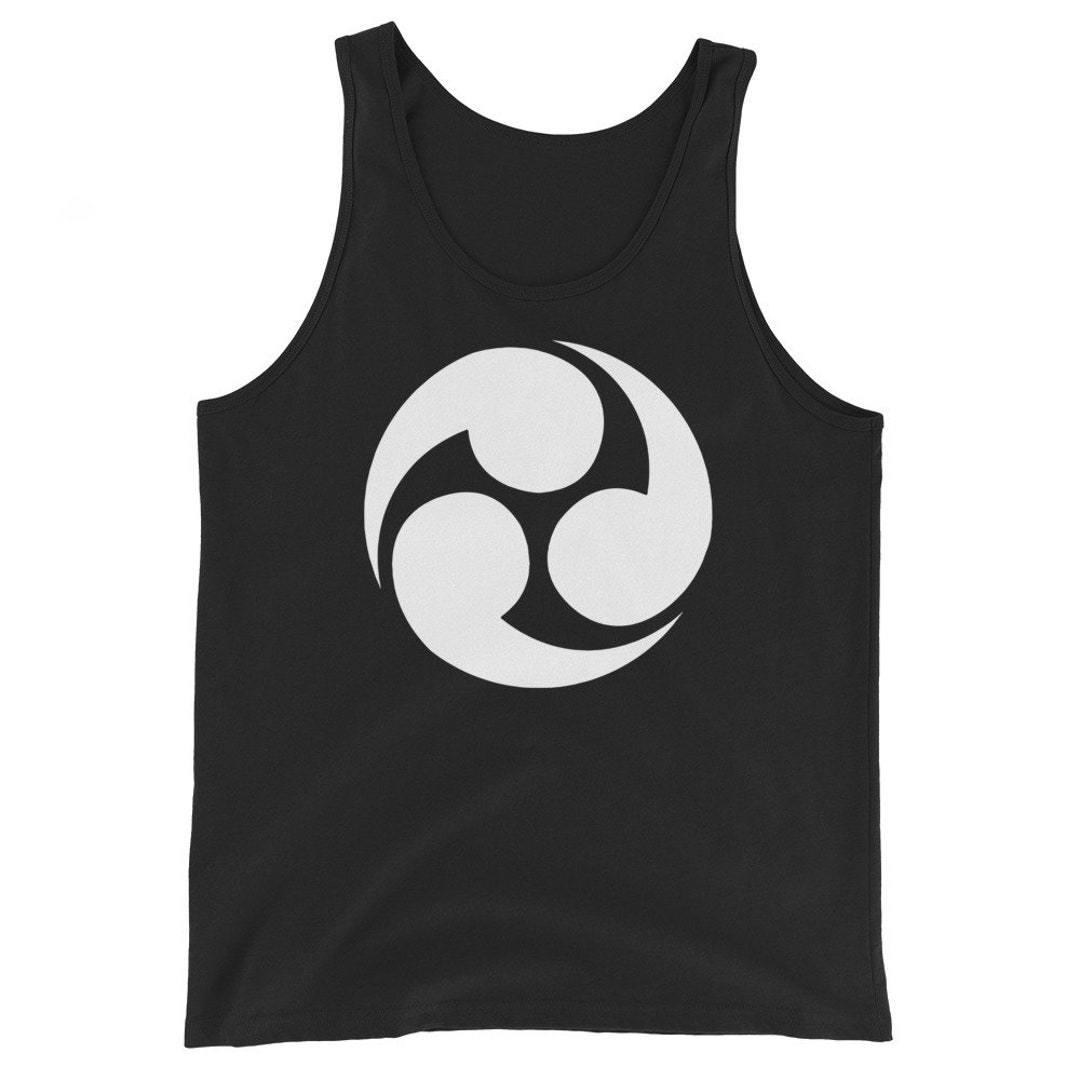 White Tomoe Mitsudomoe Japanese Symbol Anime Men's Tank Top - Etsy
