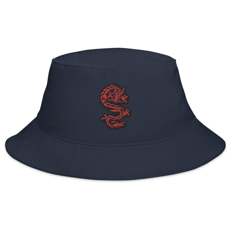 Red Ancient Chinese Dragon Embroidered Bucket Hat Mythology - Etsy