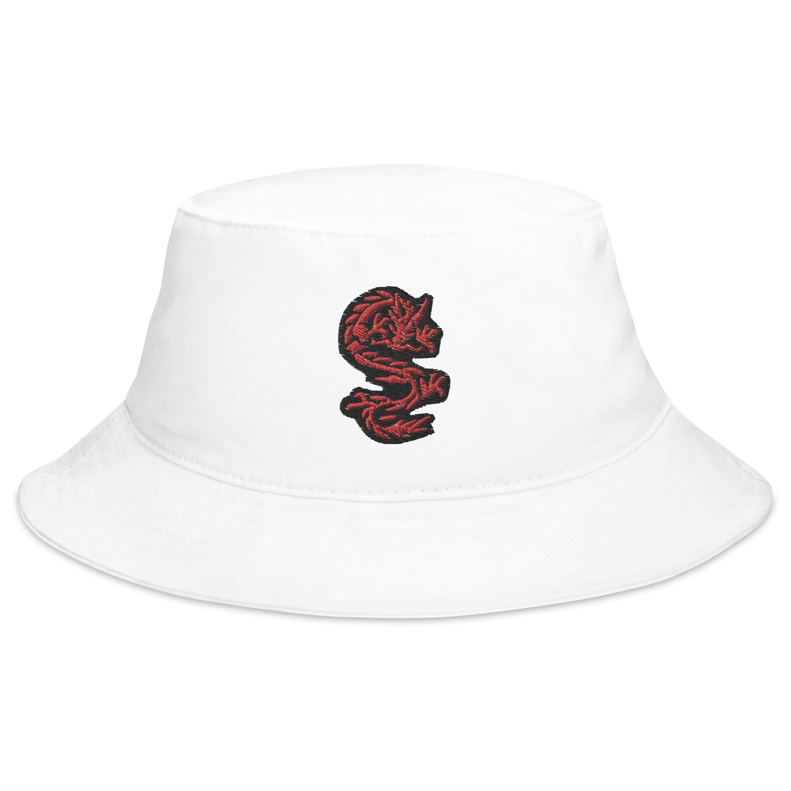 Red Ancient Chinese Dragon Embroidered Bucket Hat Mythology - Etsy