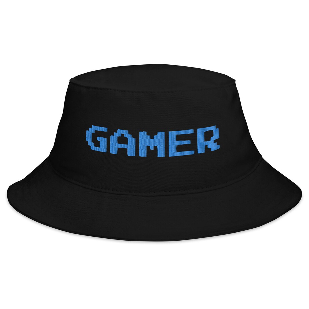 8 Bit Gamer Embroidered Bucket Hat 80's Retro Style Gaming - Etsy