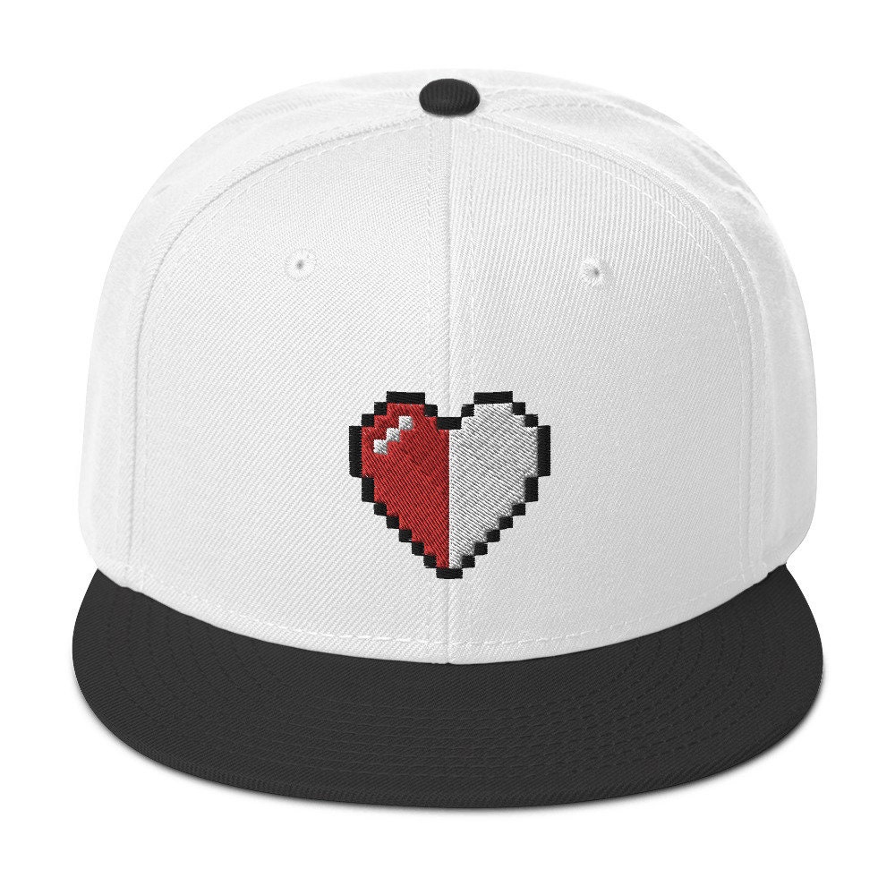 Retro 8 Bit Video Game Pixelated Half Life Heart Embroidered - Etsy