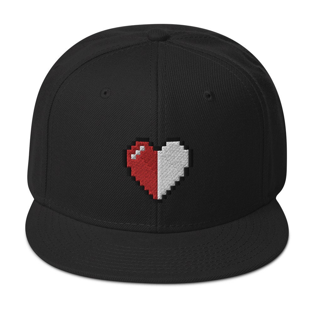 Retro 8 Bit Video Game Pixelated Half Life Heart Embroidered - Etsy