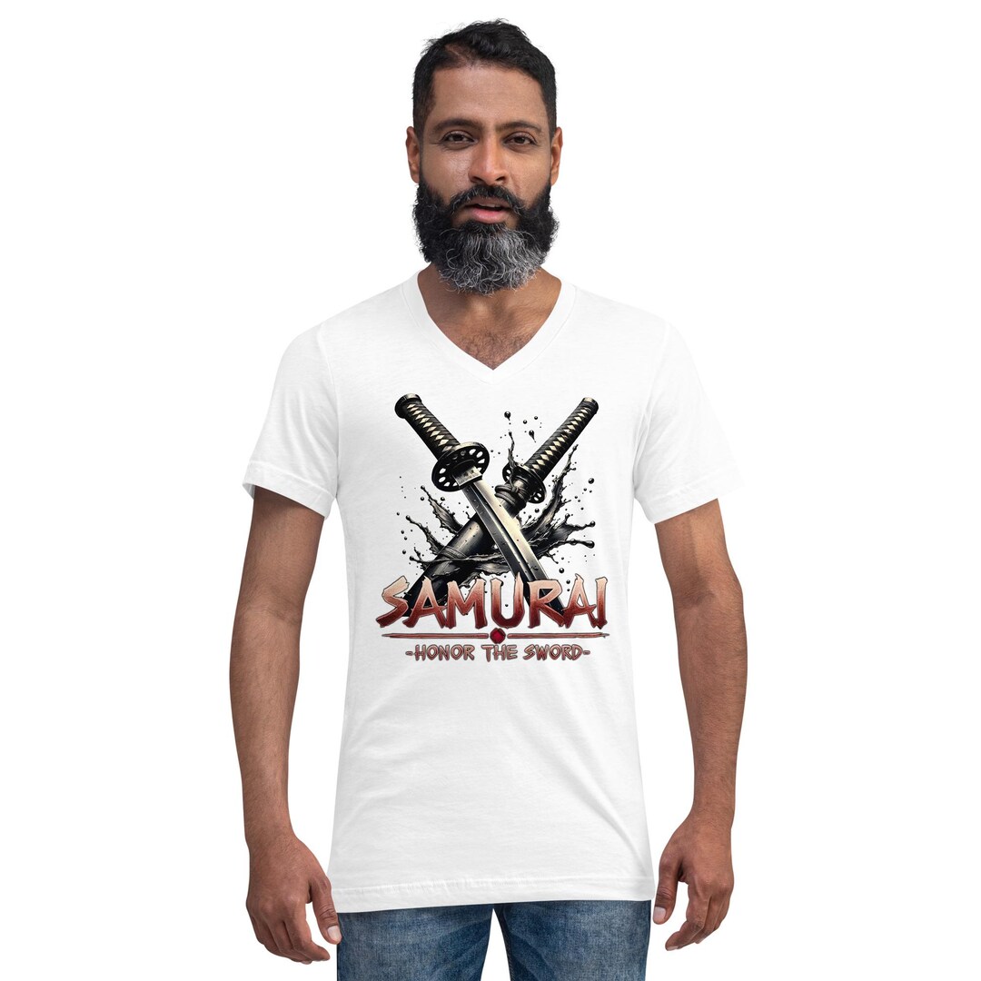 Splash Katana Swords Samurai Warrior V-neck T-shirt - Etsy