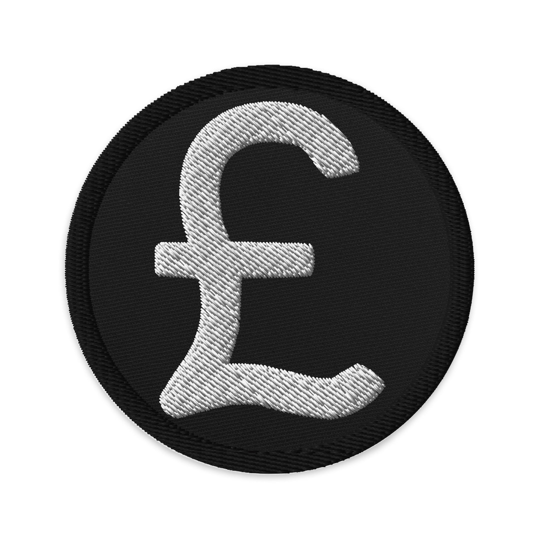 The British Pound Sterling Symbol Money Currency Embroidered Patch - Etsy