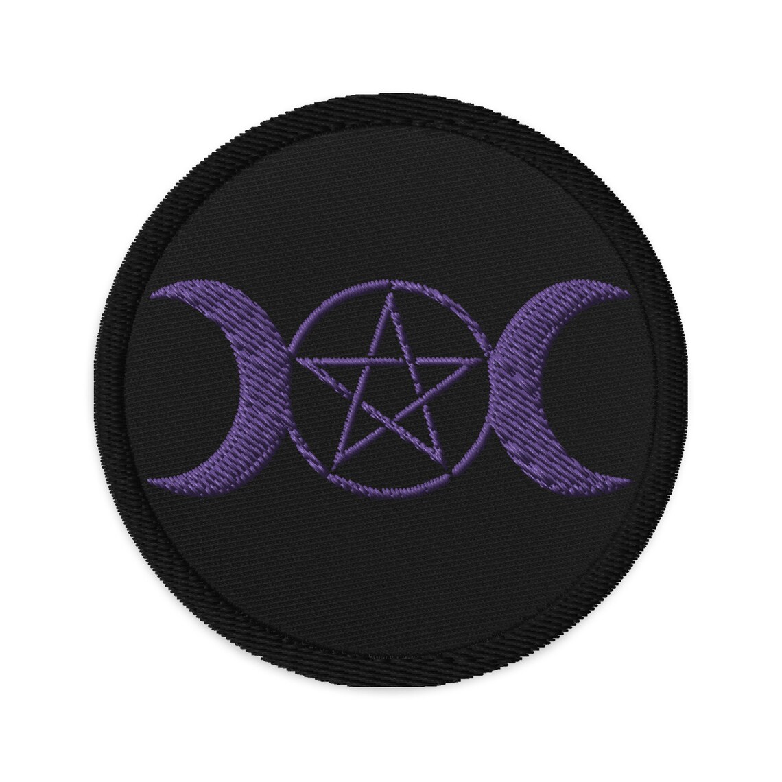 Pagan Triple Moon Goddess Symbol Embroidered Patch Wiccan - Etsy