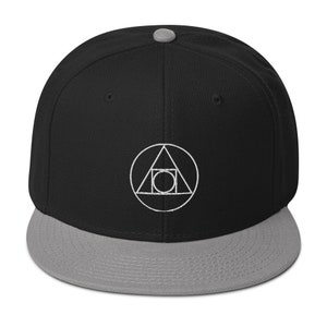 Philosopher's Stone Alchemy Symbol Embroidered Flat Bill Cap Snapback ...