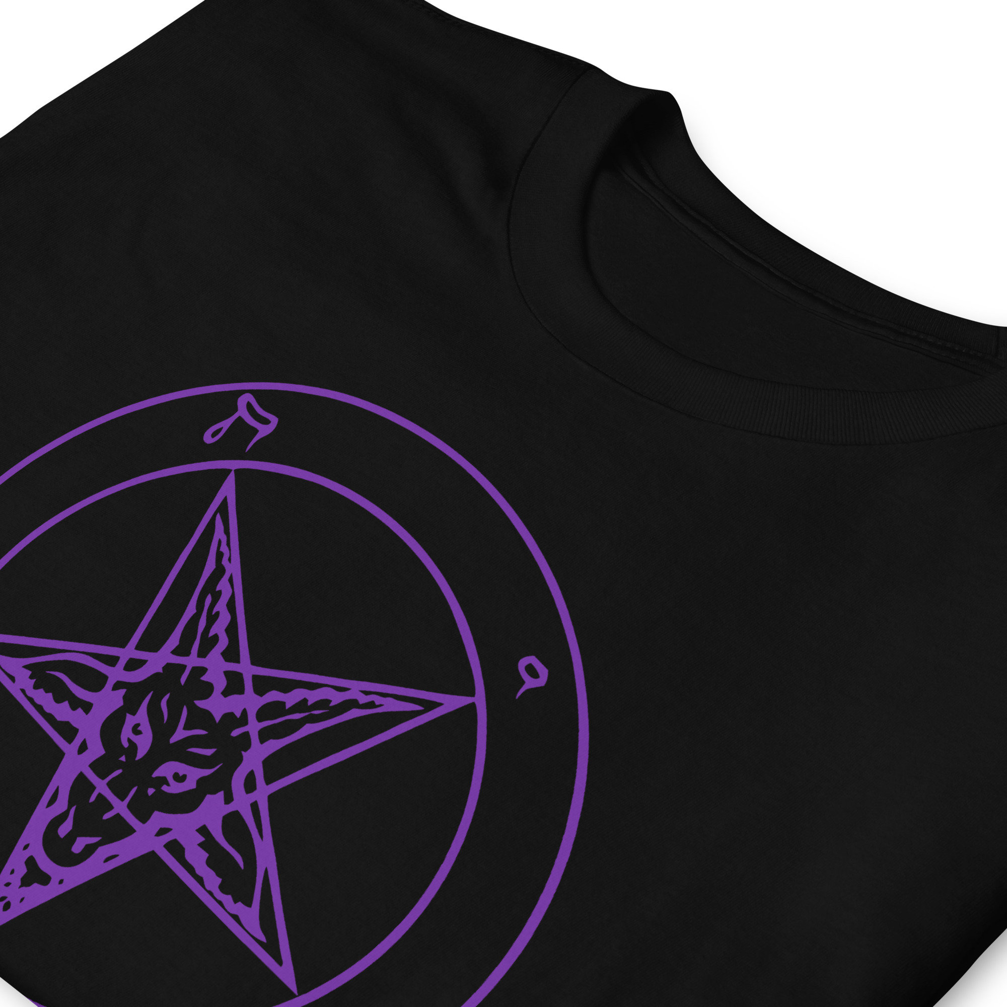 Sigil of Baphomet Insignia of Satan Men's Short Sleeve T-shirt Purple ...