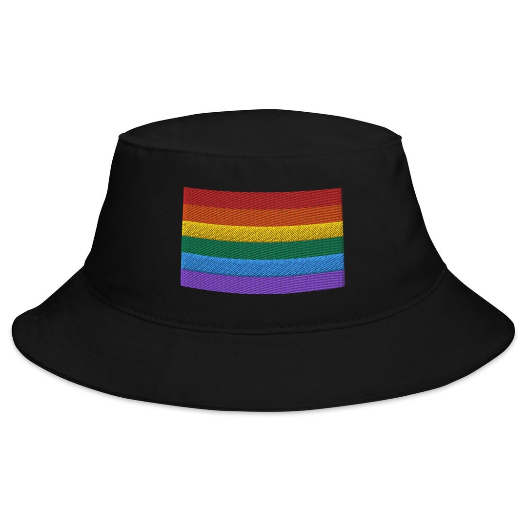 LGBTQ+ Pride Bucket Hat – Rainbow Flag Embroidery, 100% Cotton Twill ...