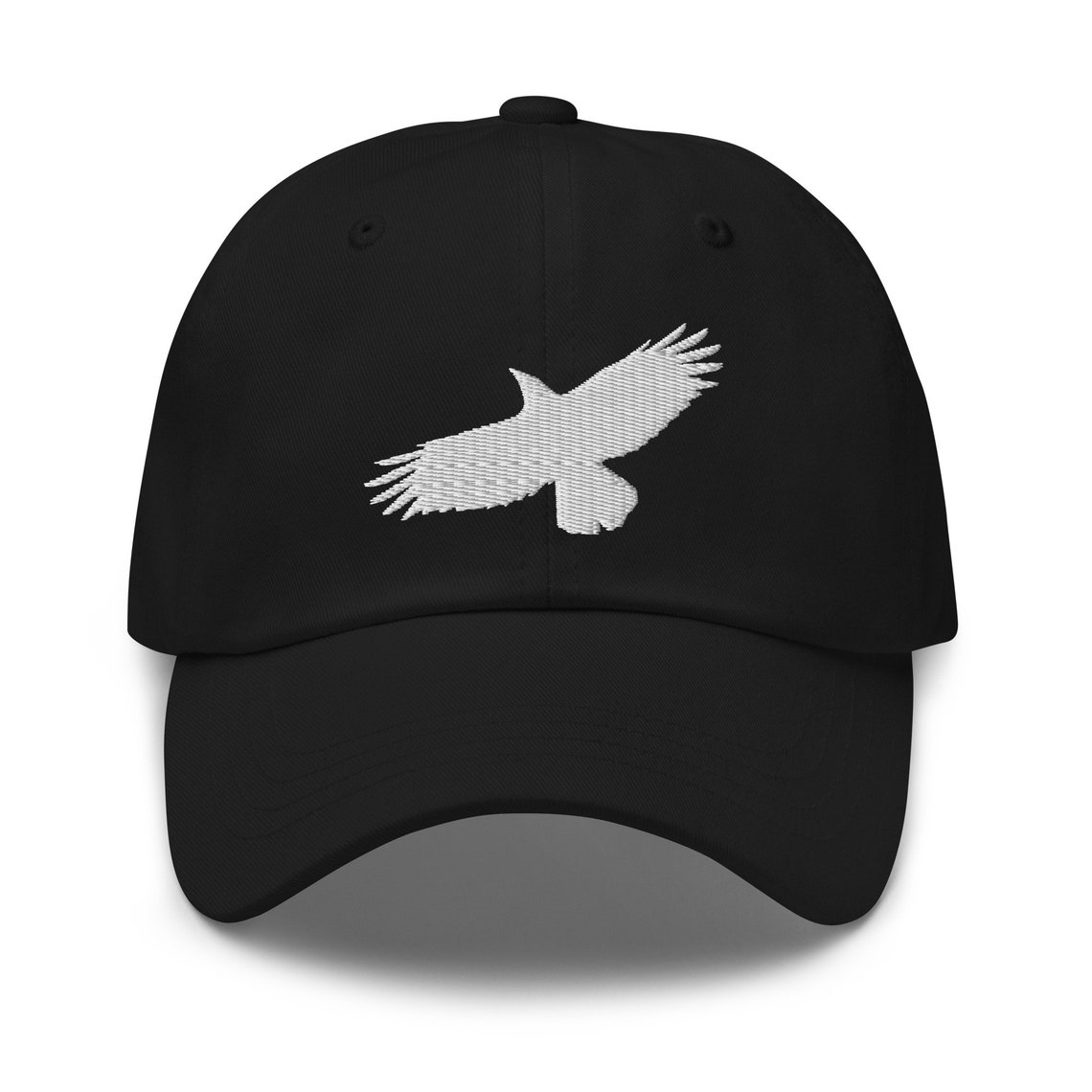 Flying Raven Black Bird Embroidered Baseball Cap Dad Hat - Etsy