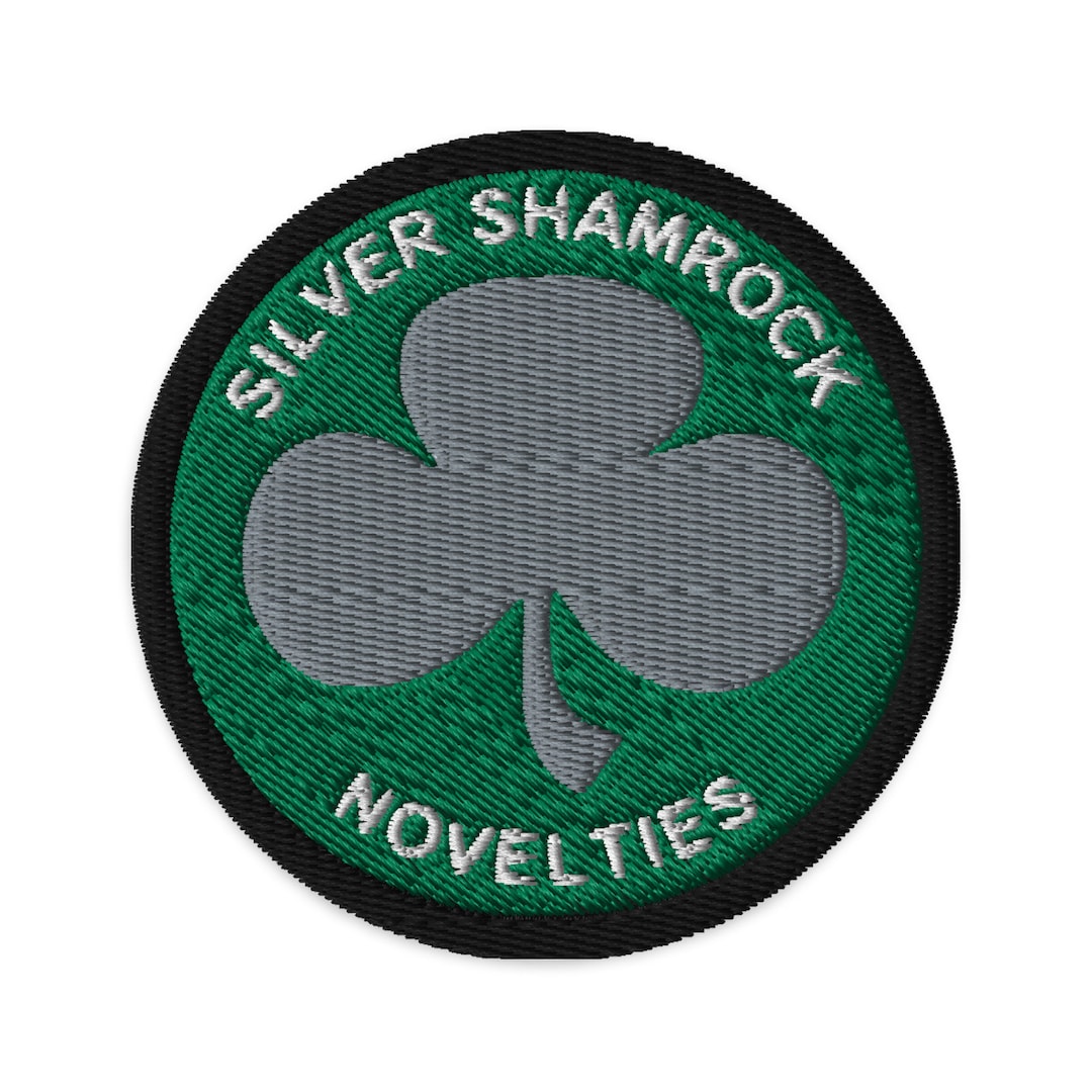 Silver Shamrock Novelties Embroidered Patch Halloween Lucky Clover - Etsy